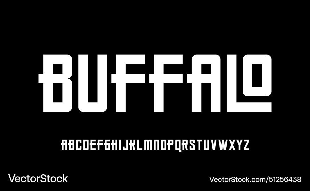Bold condensed font for poster and headline Vector Image