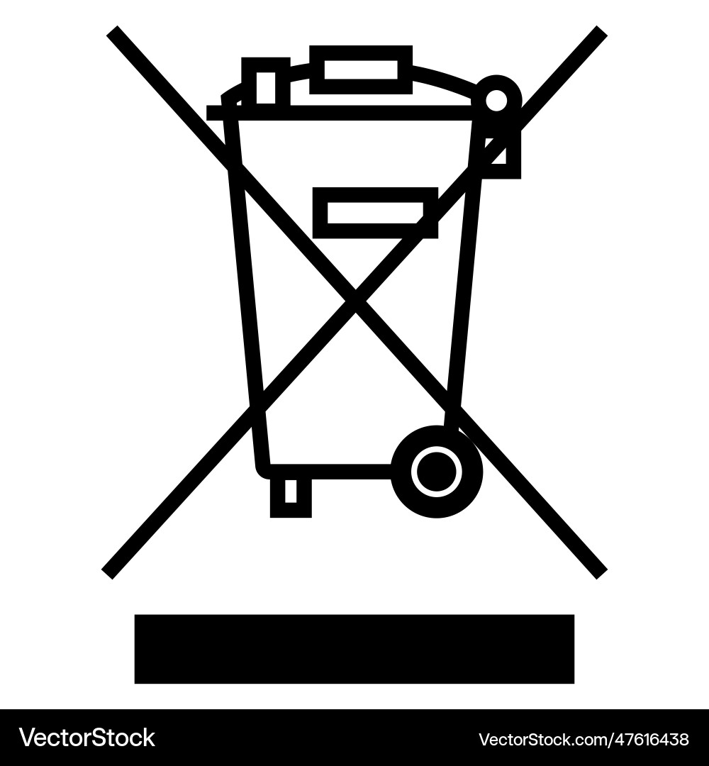 Caution no waste symbol sign isolate on white Vector Image