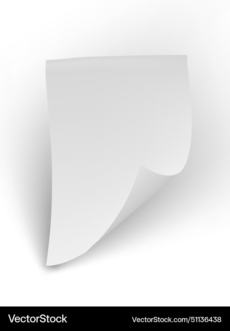 Clear white paper sheet flying isolated Royalty Free Vector