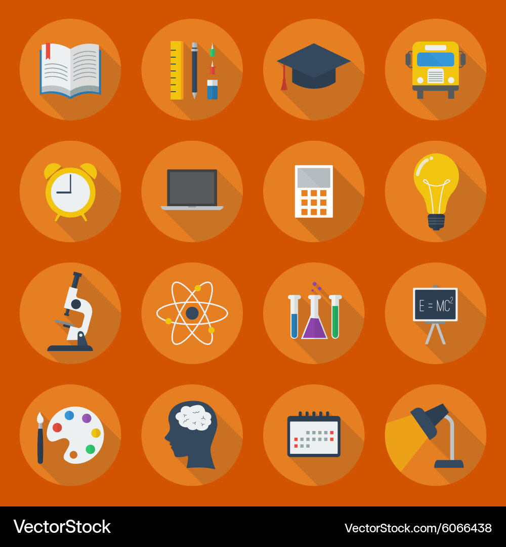 Education Icon Set Royalty Free Vector Image - VectorStock