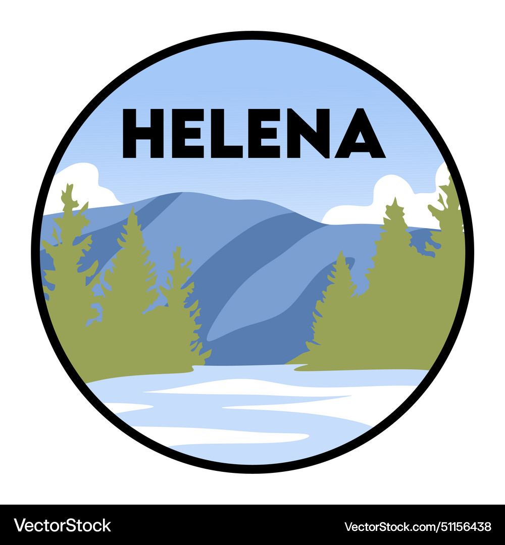 Helena montana with beautiful view Royalty Free Vector Image