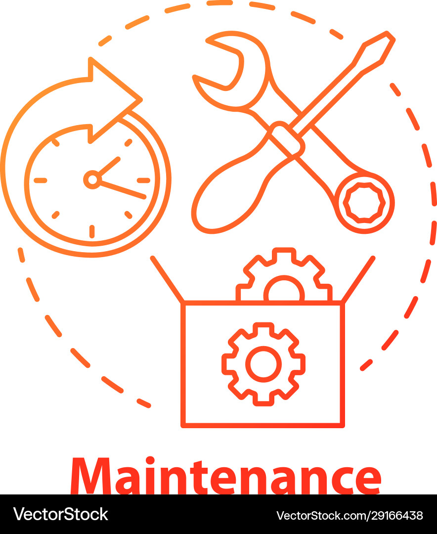 Maintenance concept icon round-the-clock workshop Vector Image