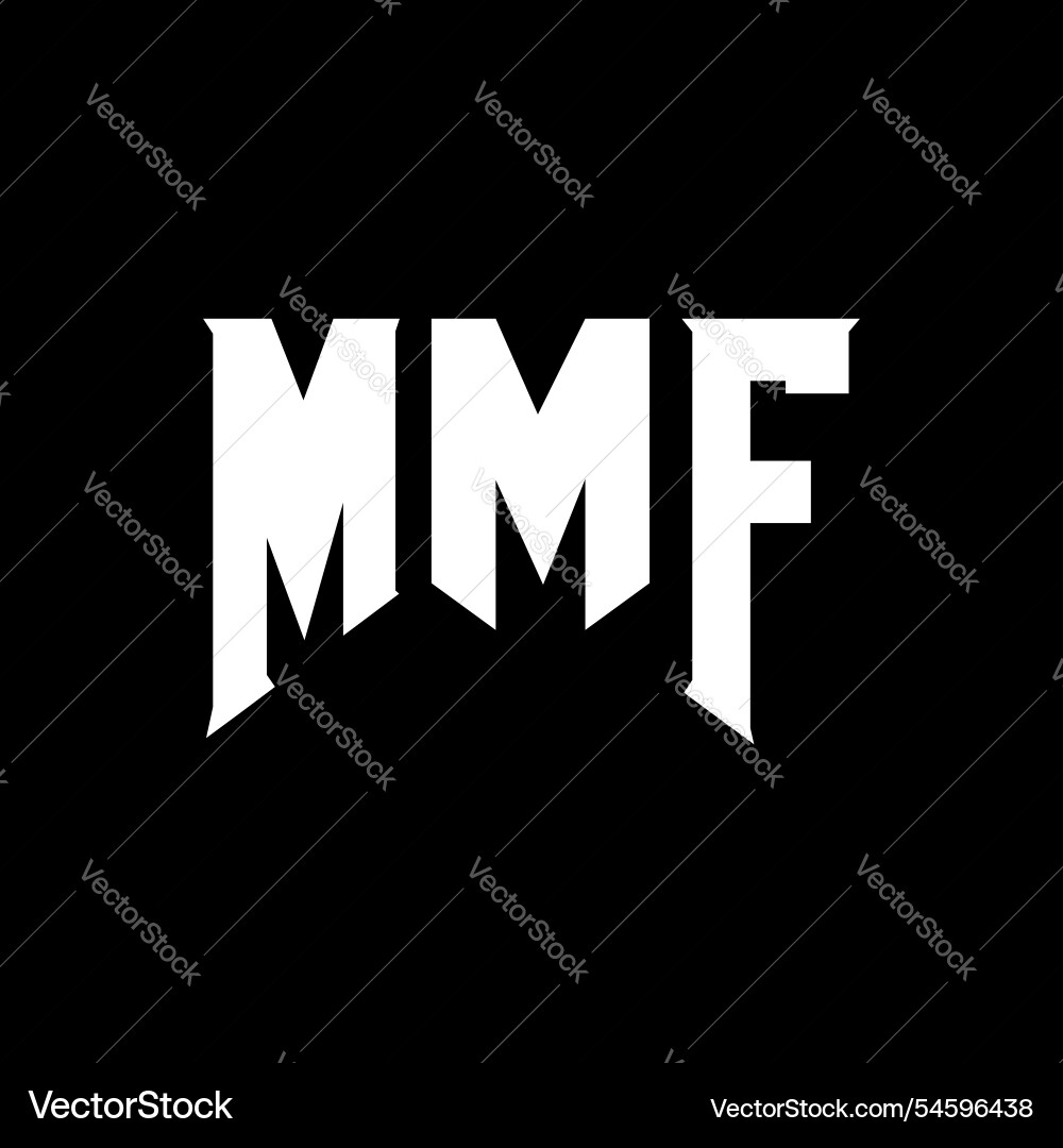 Mmf letter logo design for technology company Vector Image