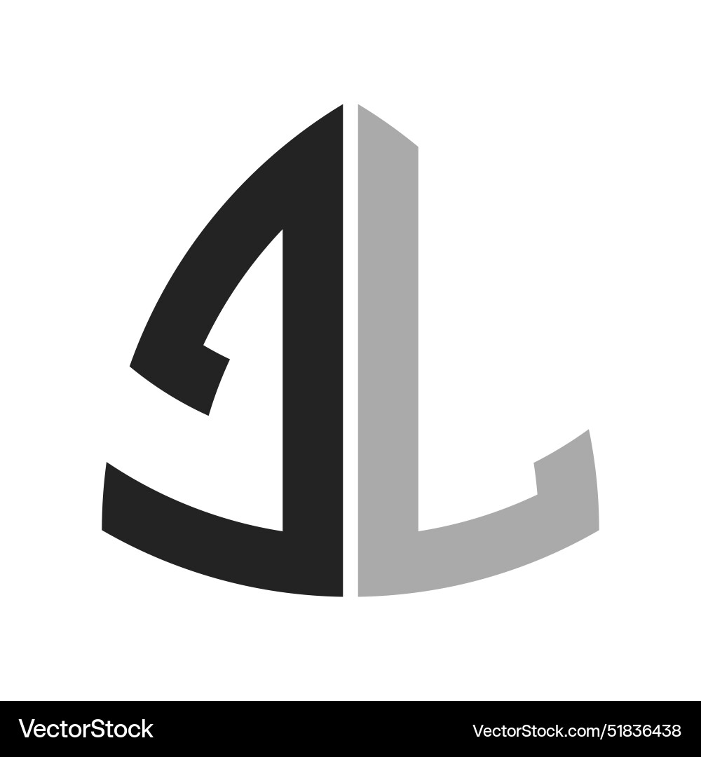 Modern creative jl logo design letter icon Vector Image