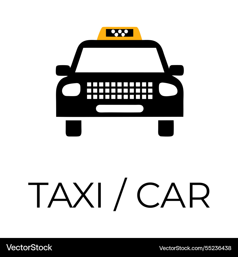 Transportation icon taxi car cab Royalty Free Vector Image