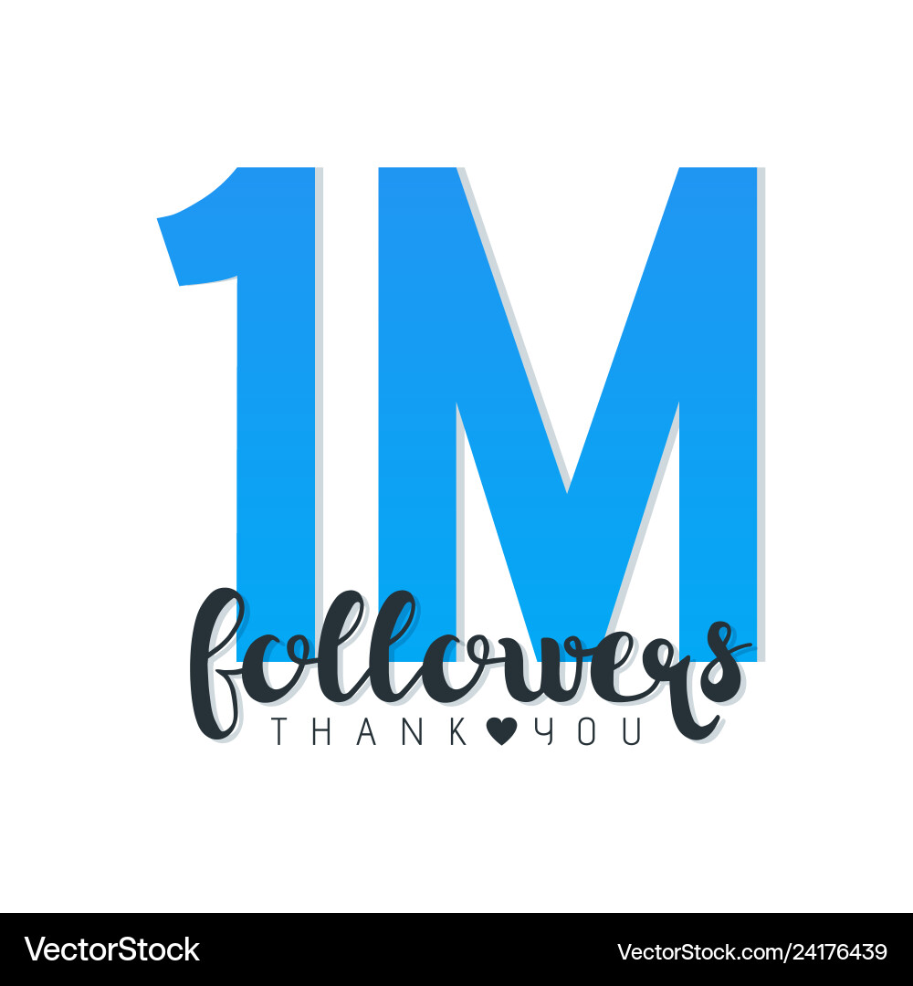 Danke Briefe für Follower Lizenzfreies Vektorbild