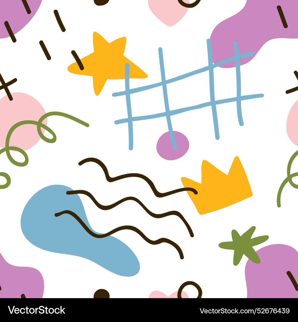 Doodle pattern seamless background creative cute Vector Image