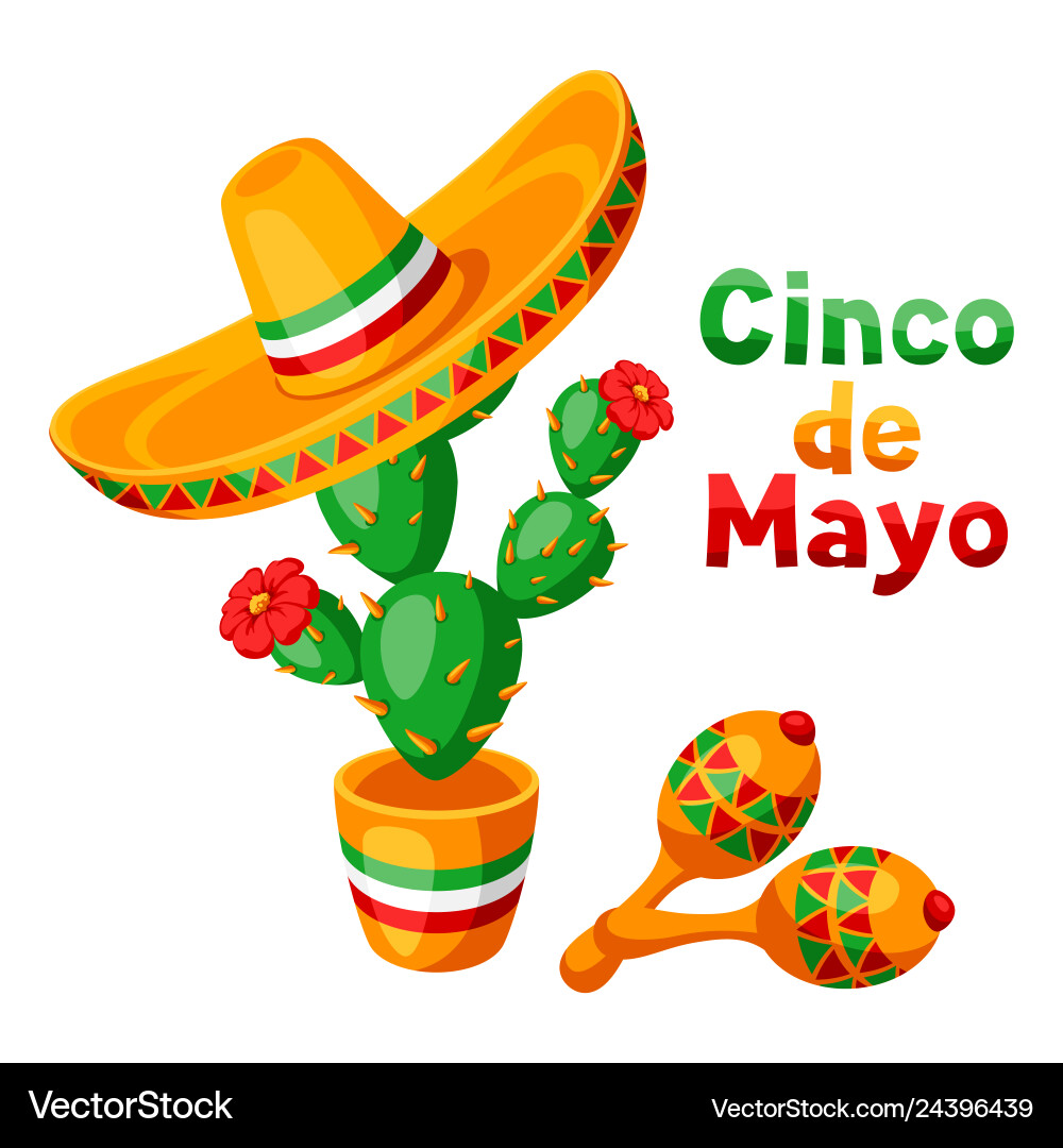 Mexican cinco de mayo greeting card Royalty Free Vector