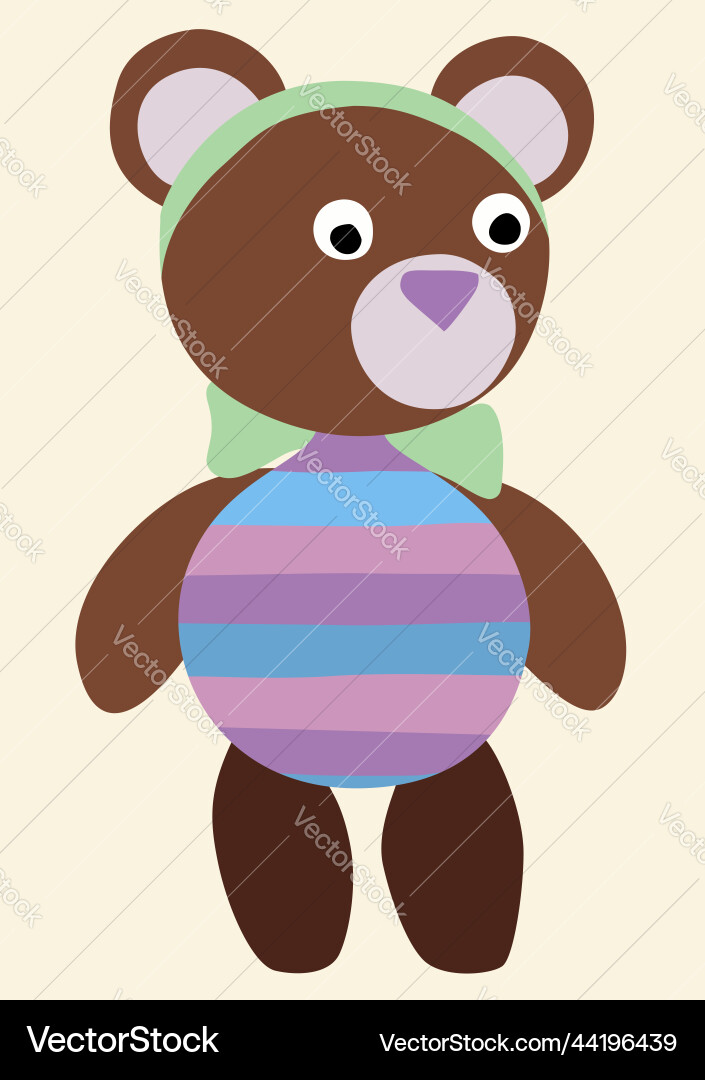 Sweet little teddy bear graphic Royalty Free Vector Image