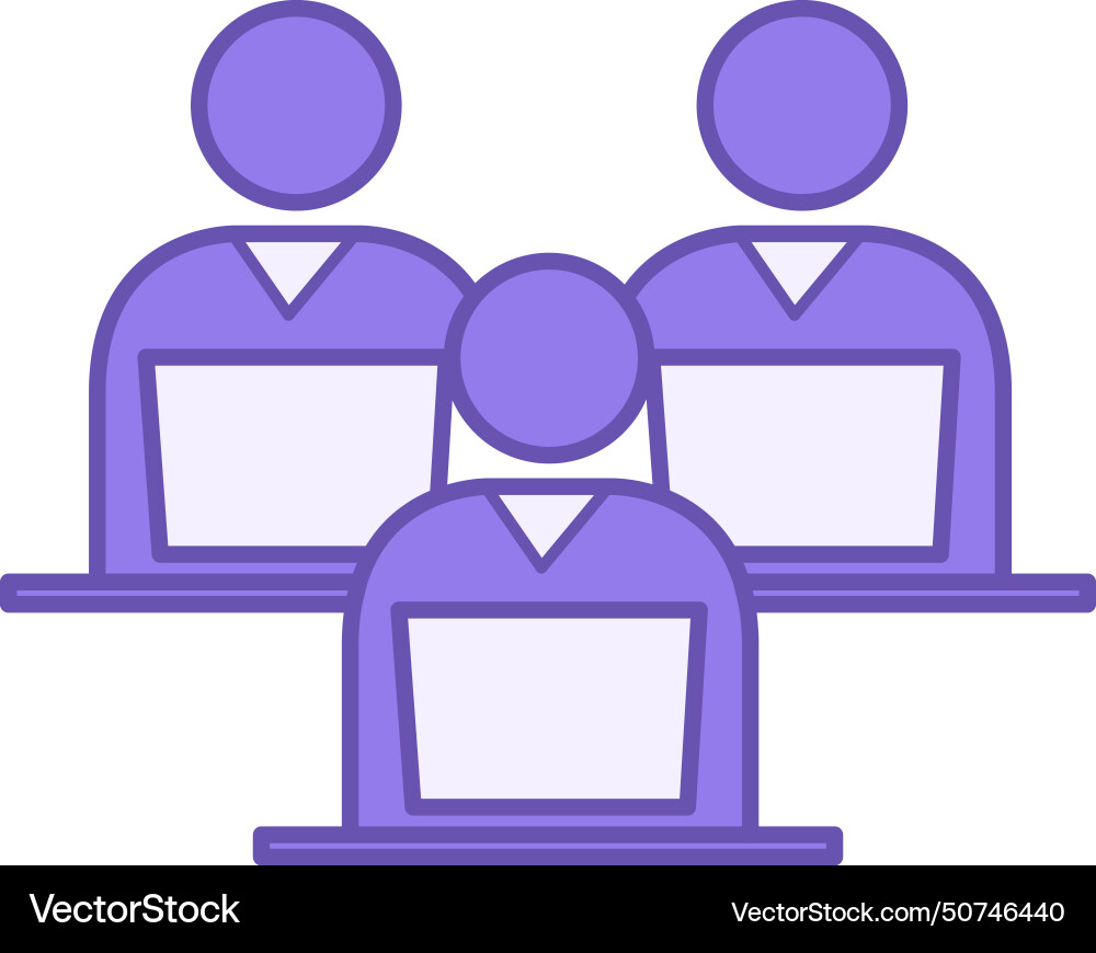 Colored training icon of employees Royalty Free Vector Image