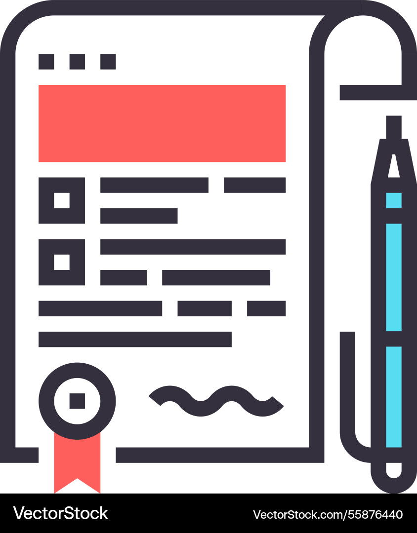 Contract Royalty Free Vector Image - VectorStock