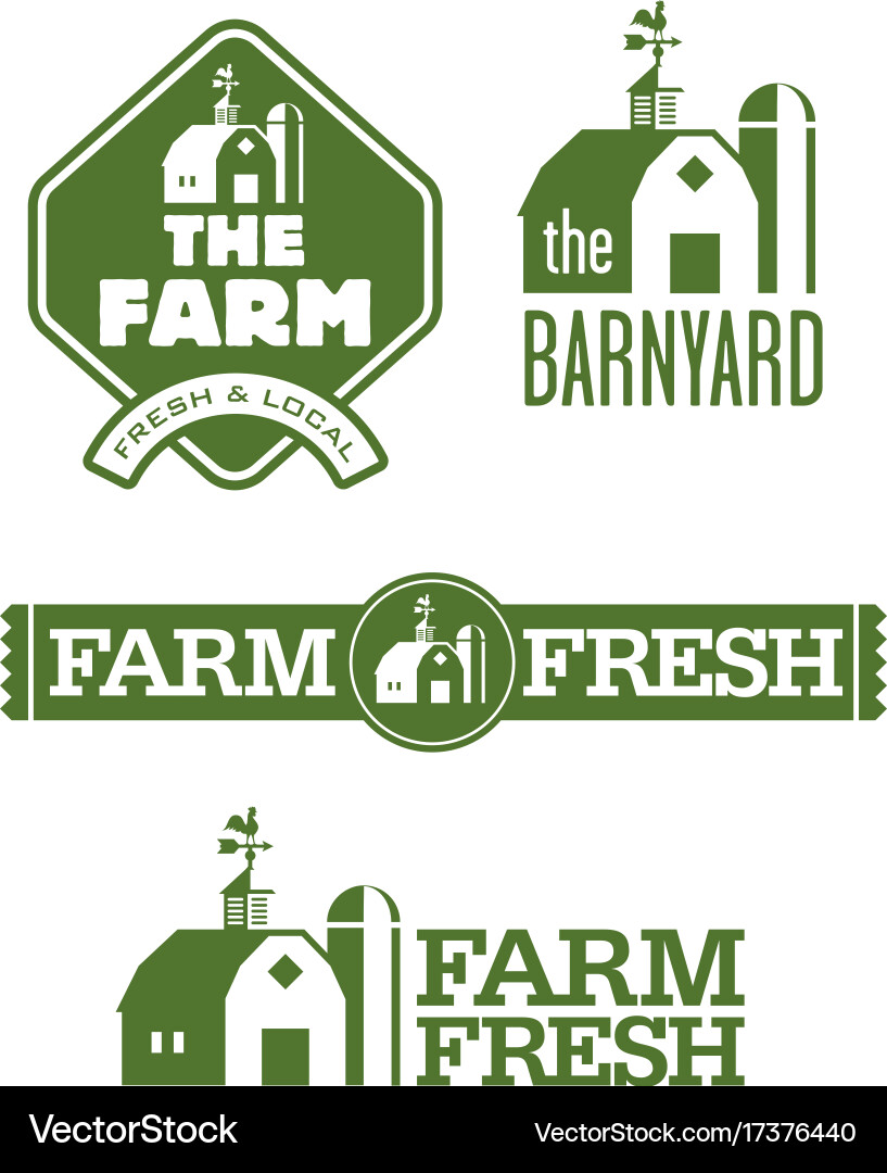 Farm and barn logos Royalty Free Vector Image - VectorStock