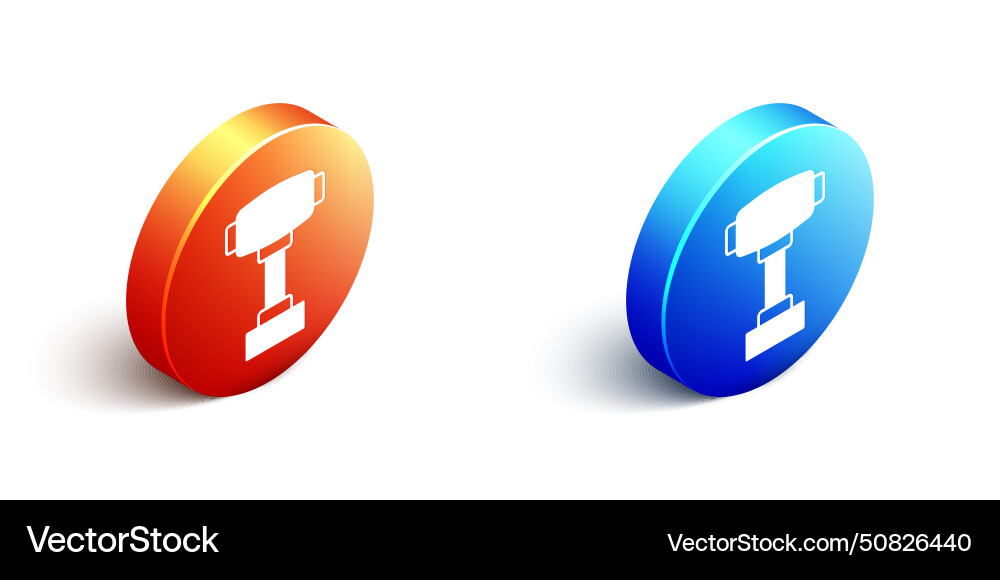 Isometric gear shifter icon isolated on white Vector Image