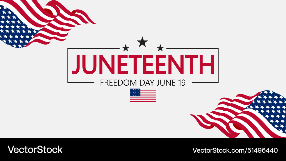 Juneteenth freedom day a unique design on june 19 Vector Image