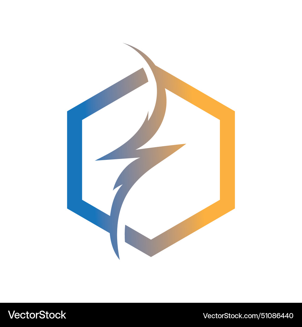 Lightning electric power logo design element Vector Image