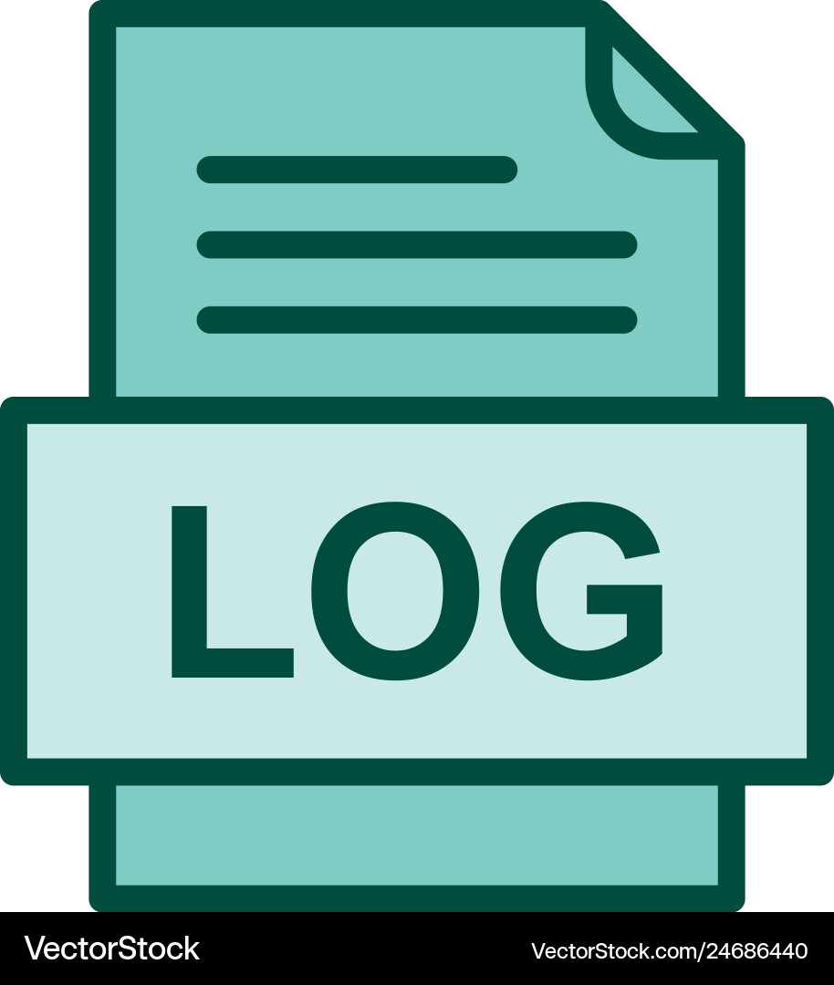 Log file document icon Royalty Free Vector Image