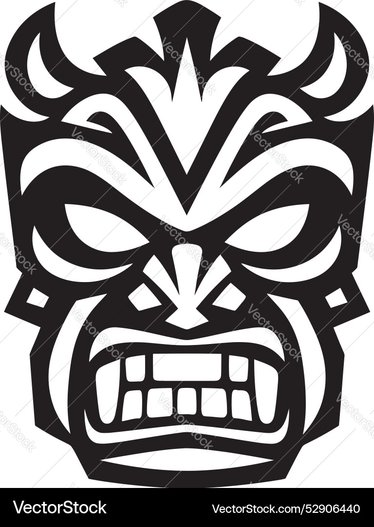 Minimalistic indigenous art monochrome emblem Vector Image