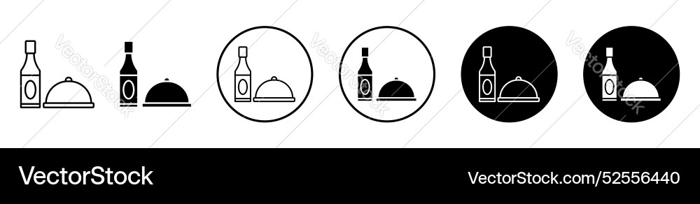 Room service set on white background Royalty Free Vector