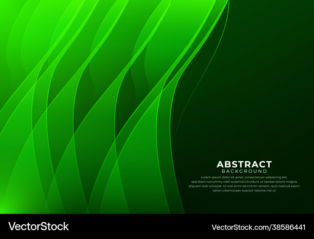 Abstract Green Wave Gradient Background Royalty Free Vector