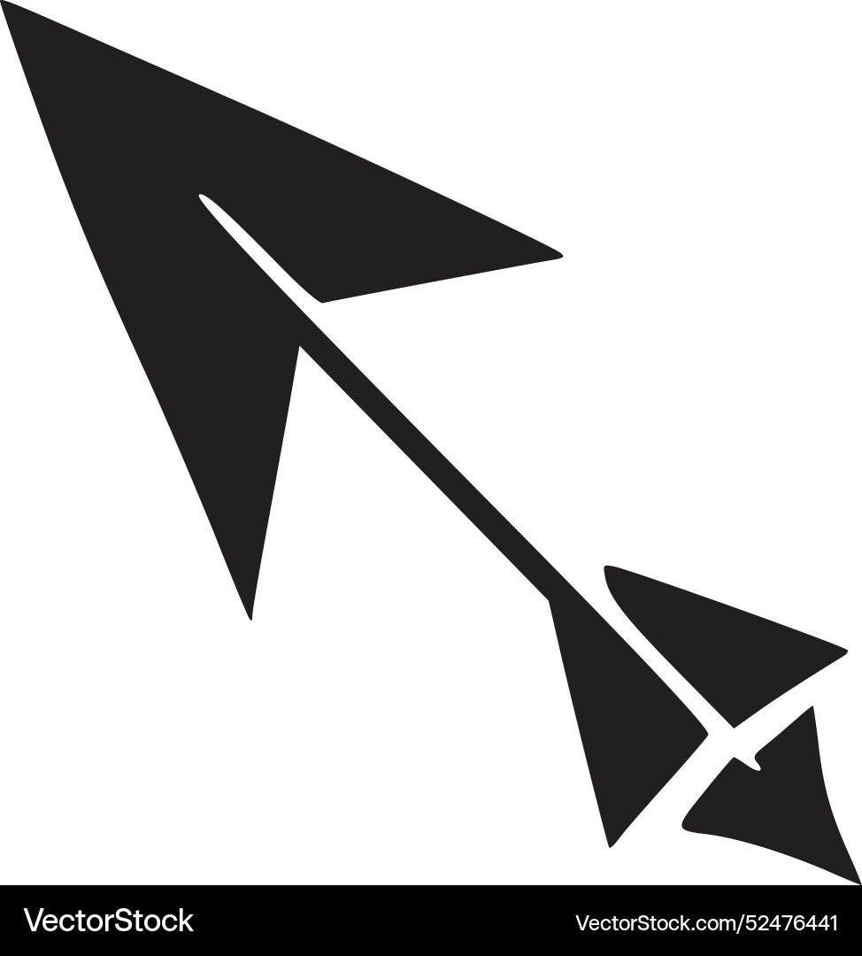 Arrow - black and white Royalty Free Vector Image