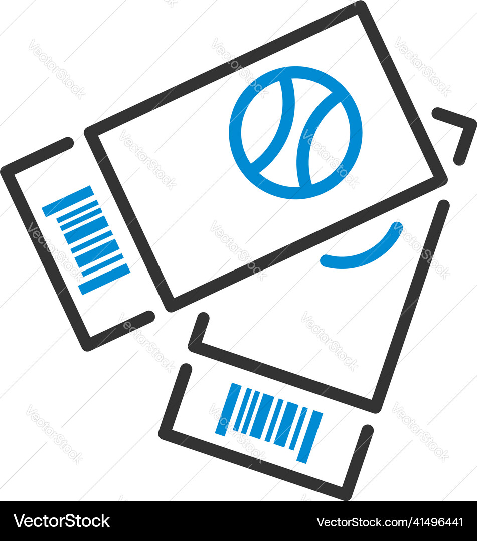Baseball tickets icon Royalty Free Vector Image