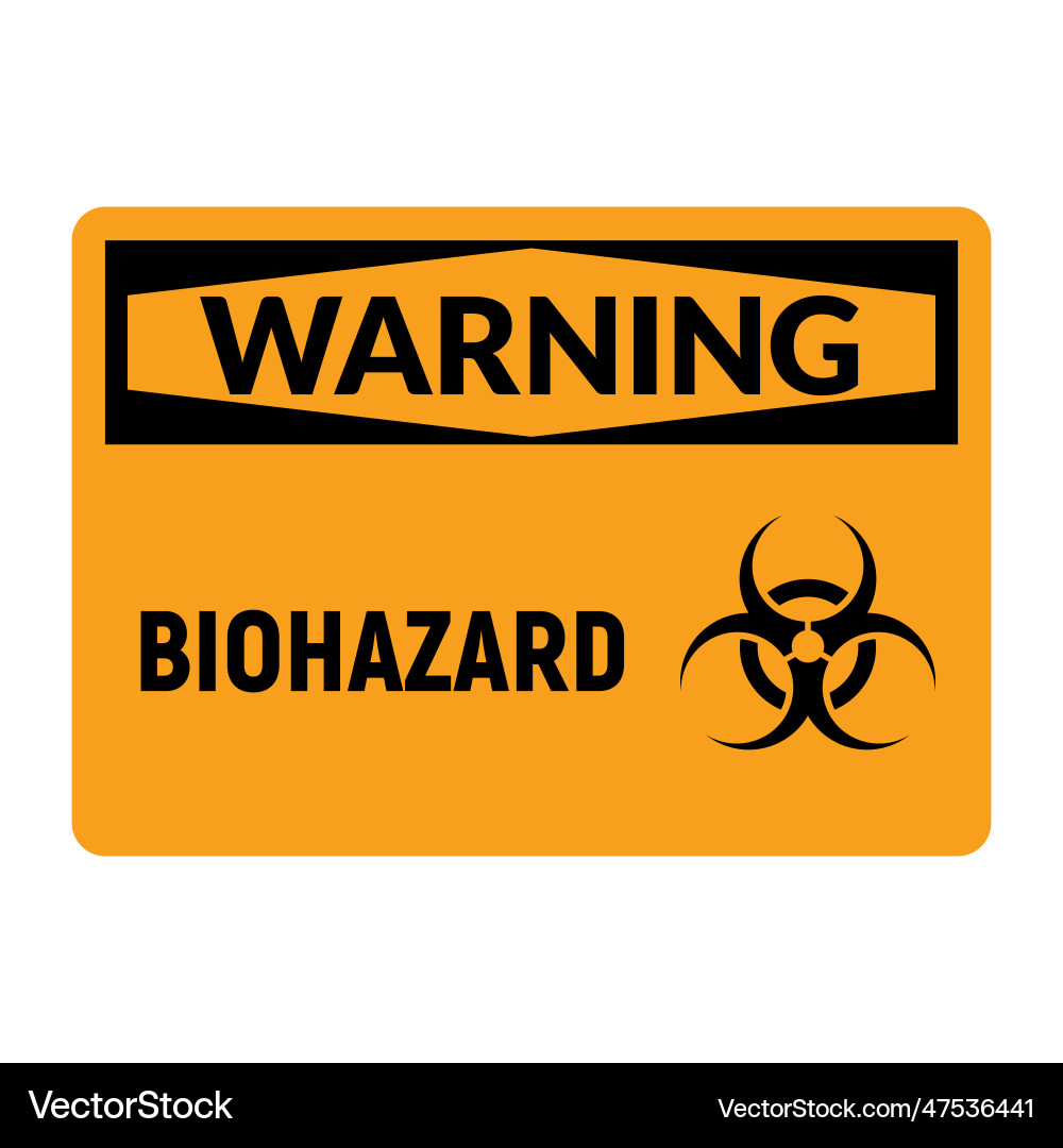 Biohazard caution waste sign biologic infectious Vector Image
