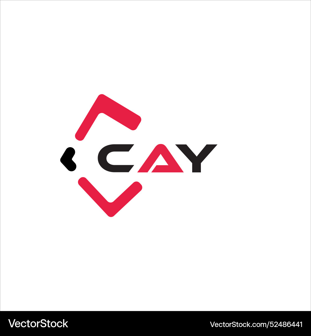 Cay creative minimalist letter logo unique Vector Image