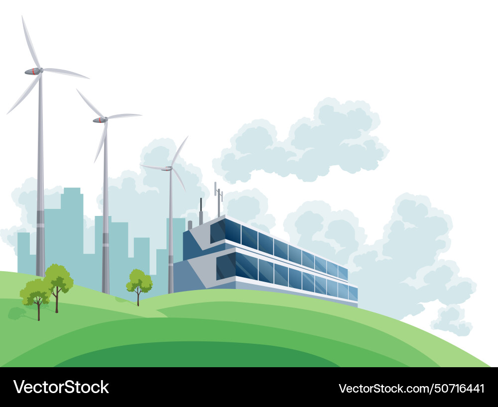 Clean electric energy concept renewable Royalty Free Vector