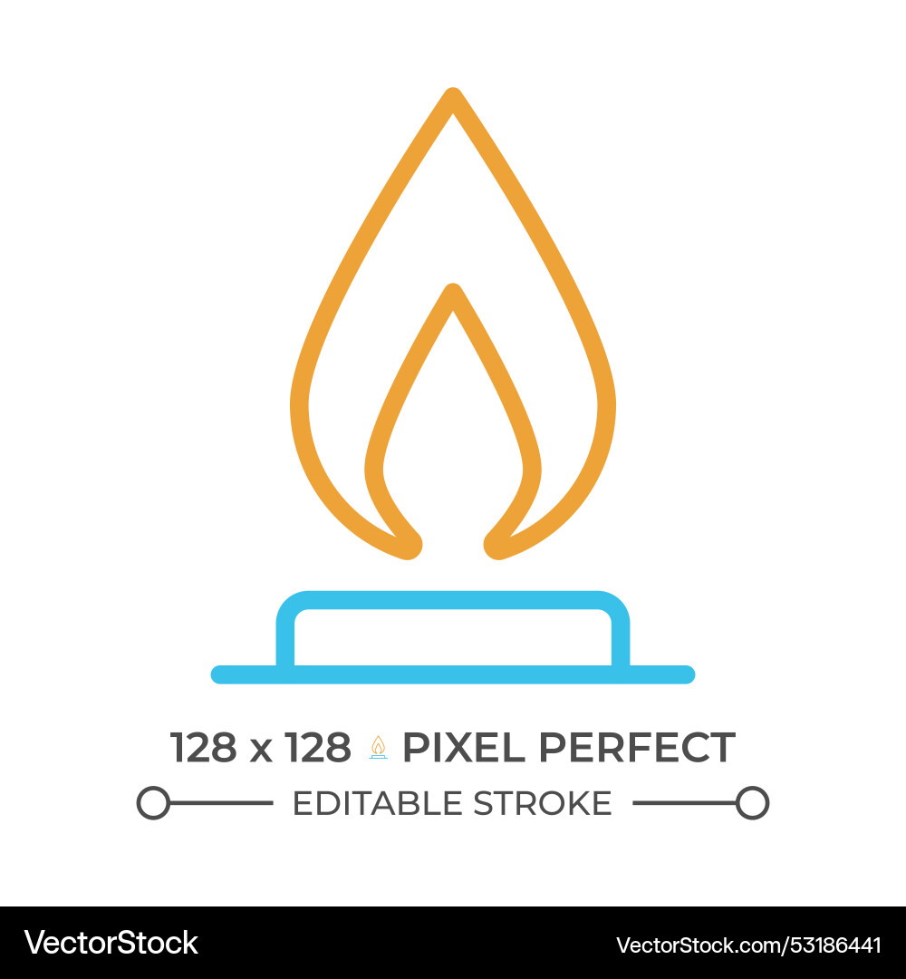 Gas two color line icon Royalty Free Vector Image