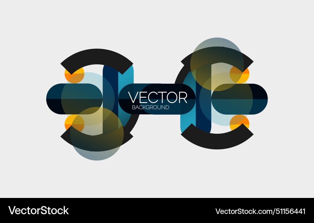 Logo with electric blue font and circle Royalty Free Vector