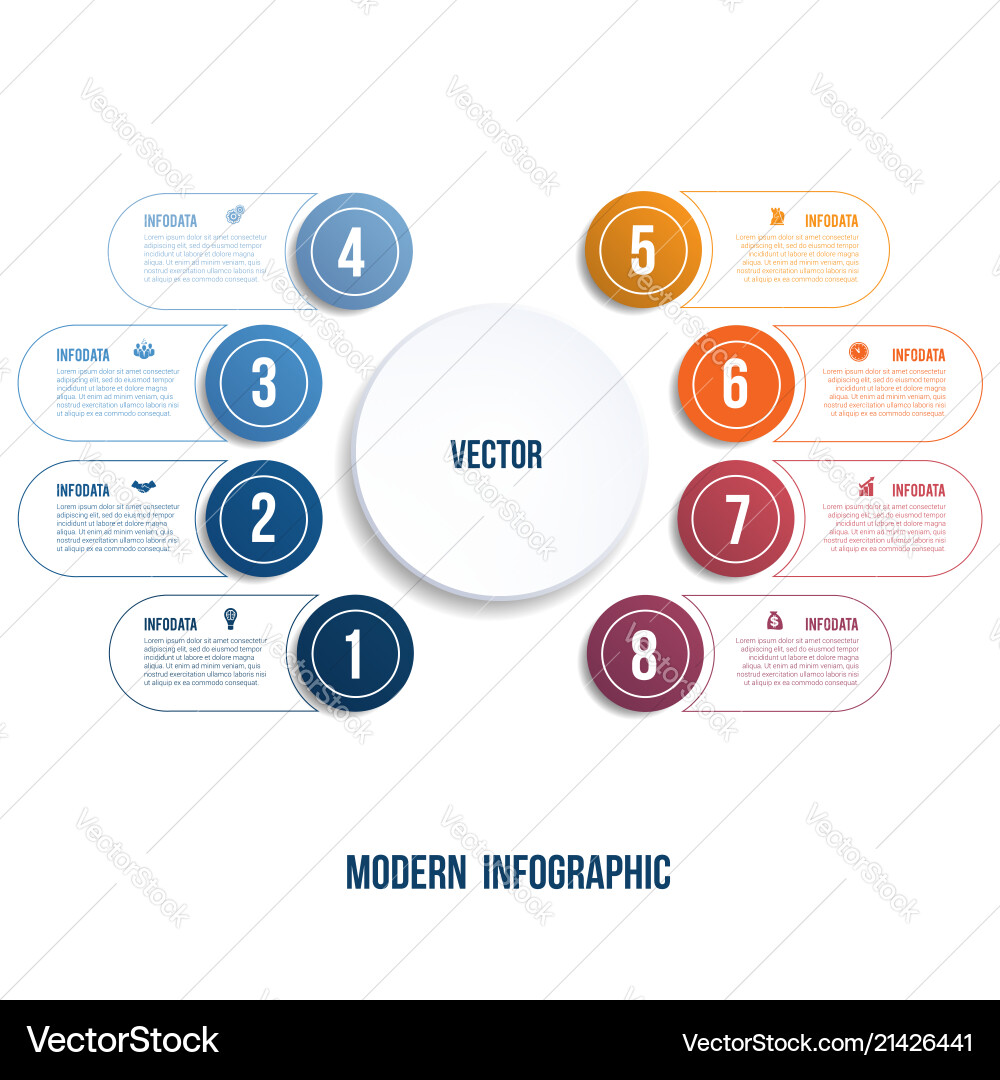 Modern infographic chart template Royalty Free Vector Image