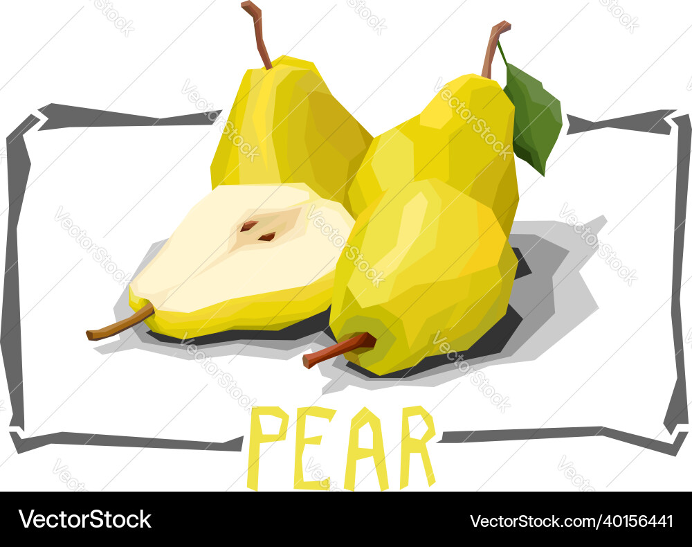 Simple of yellow pears Royalty Free Vector Image