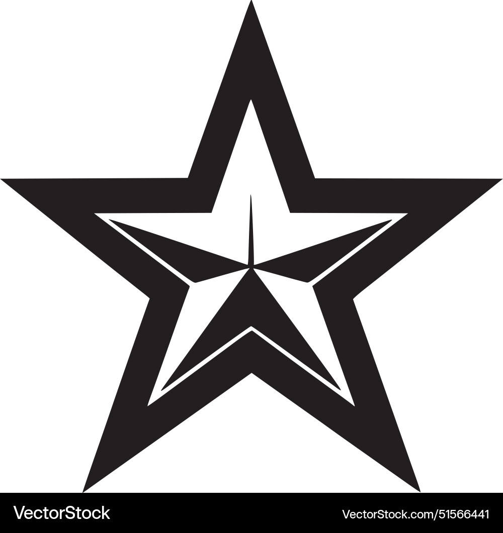 Star - minimalist and flat logo Royalty Free Vector Image