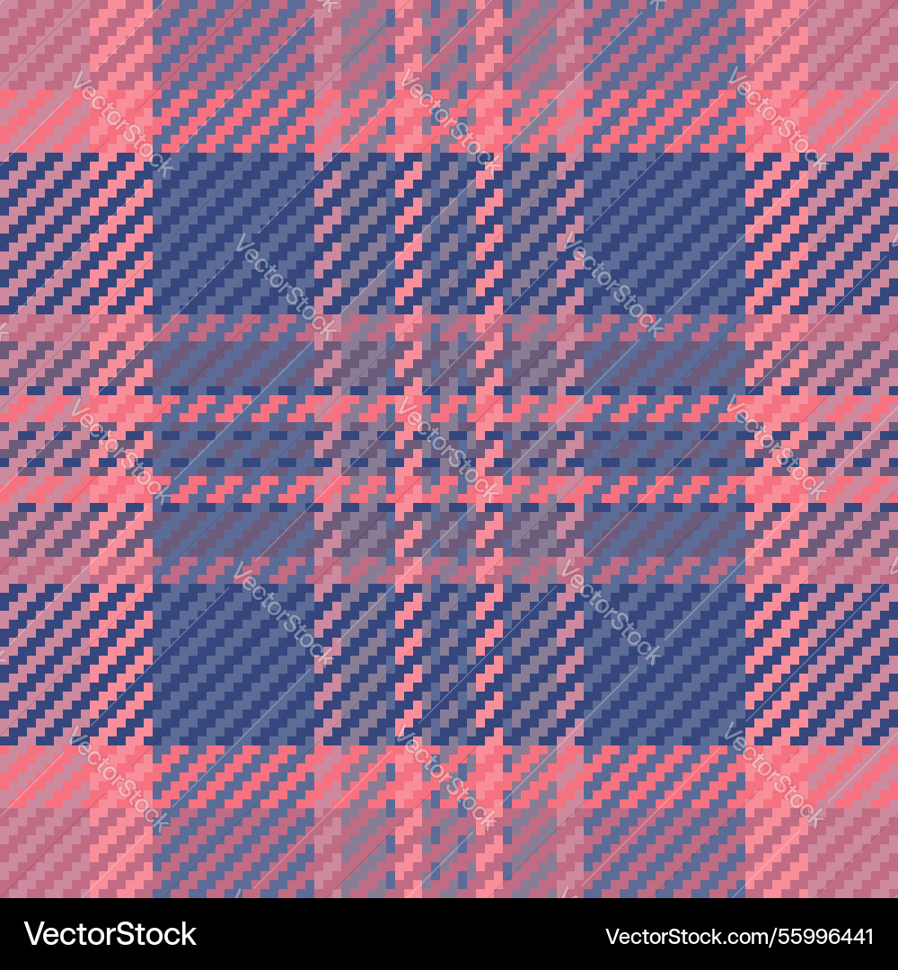 Stylish pink and blue plaid pattern perfect for Vector Image