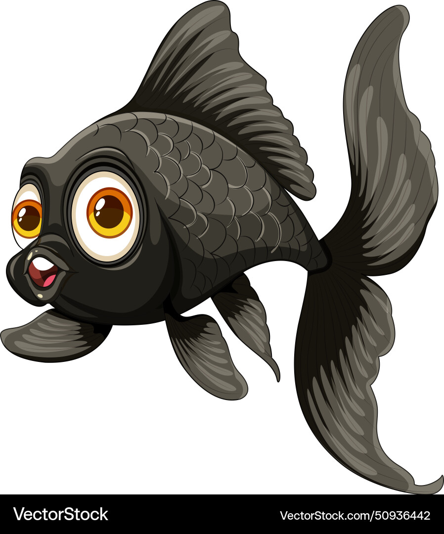 A cute expressive goldfish Royalty Free Vector Image
