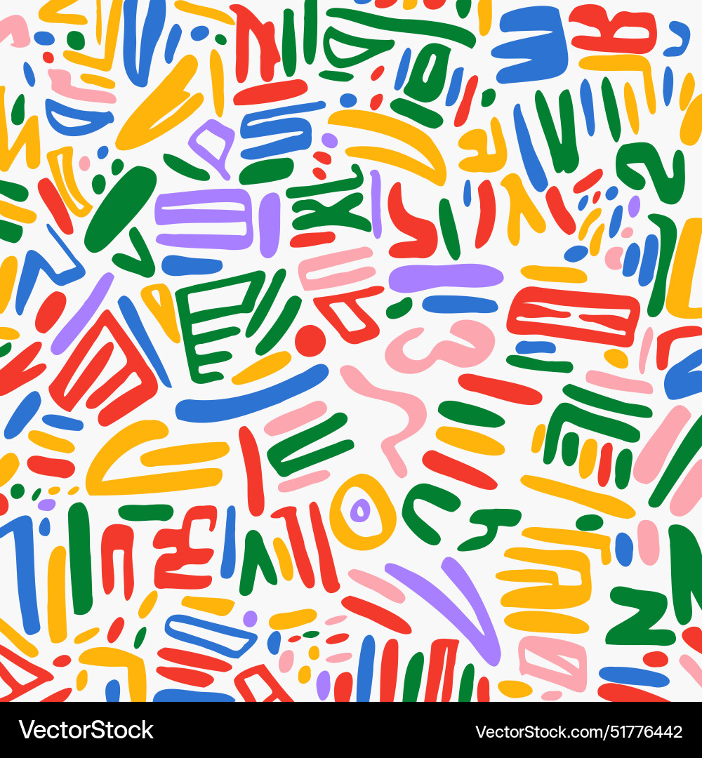Abstract hand drawn colourful doodle background Vector Image