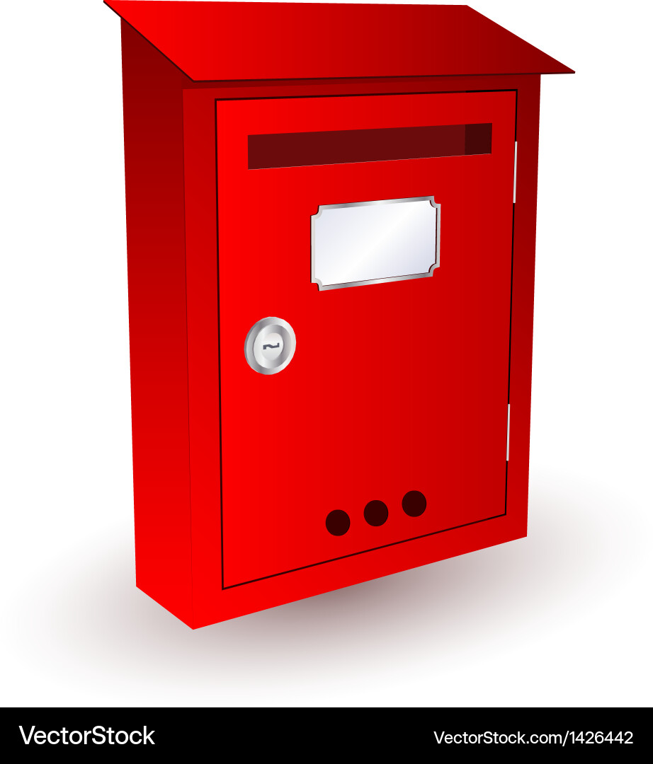 Red mailbox Royalty Free Vector Image - VectorStock