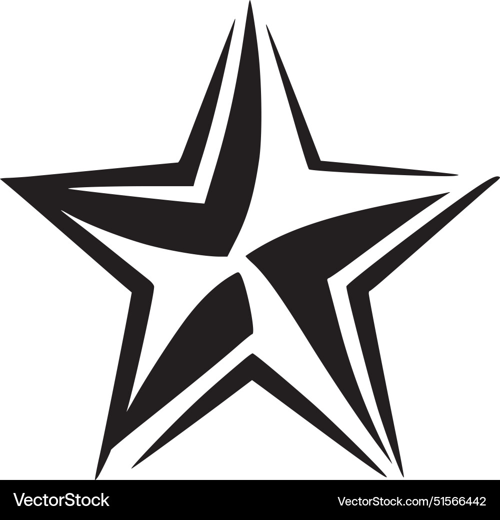 Star - minimalist and flat logo Royalty Free Vector Image