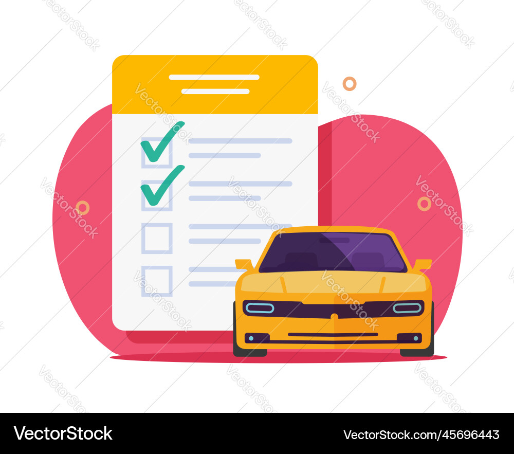 Car vehicle check list inspection icon Royalty Free Vector
