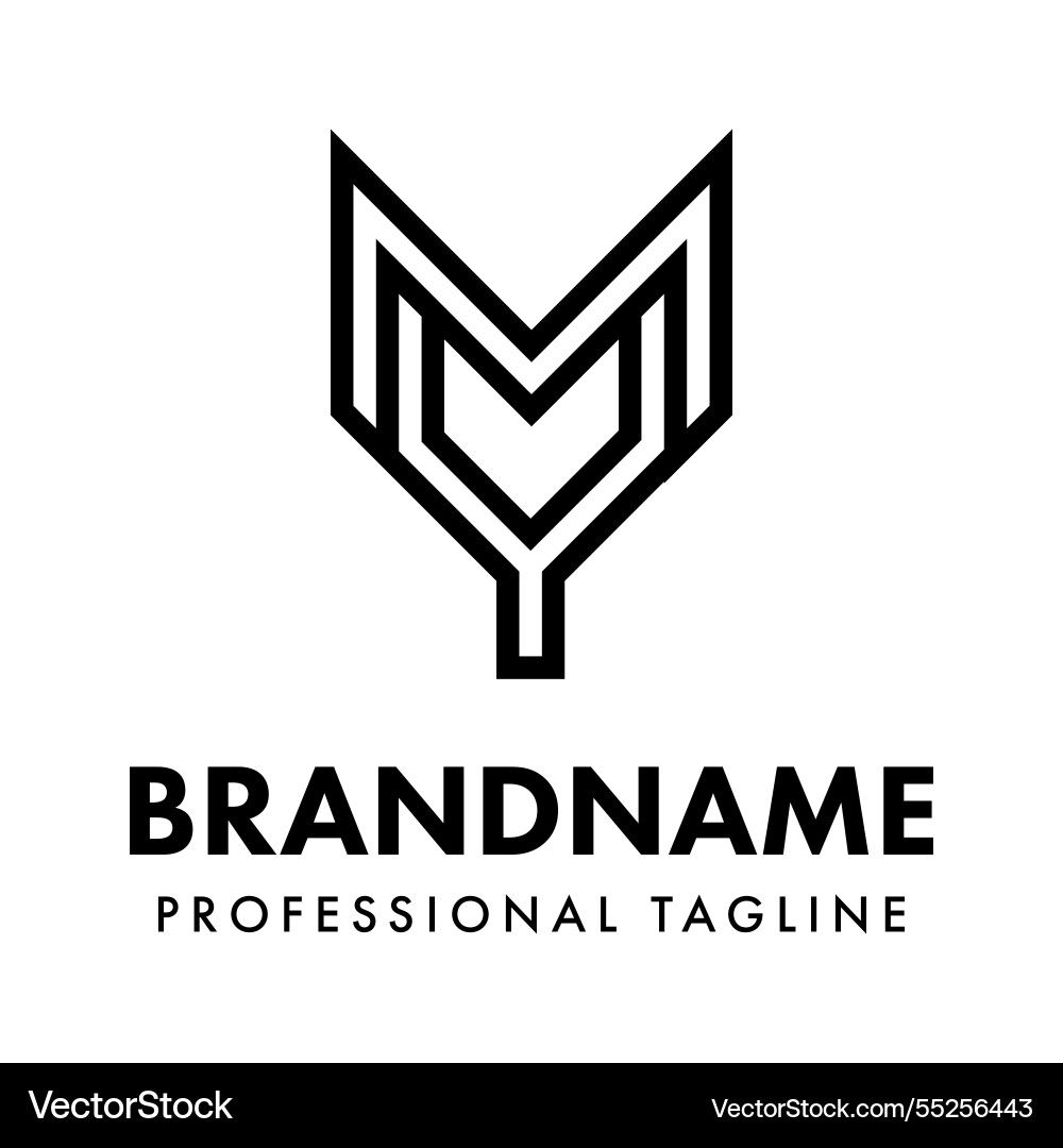 Letters my monogram logo for business with ym Vector Image