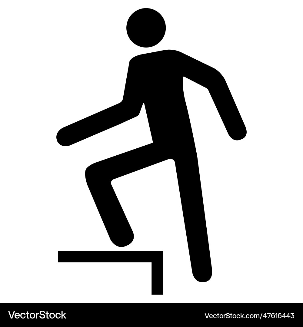 No Stepping Prohibition Symbol Royalty Free Vector Image