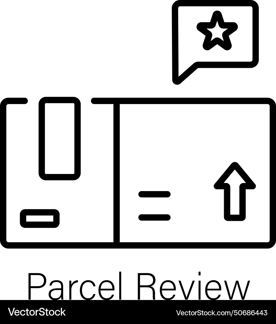 Parcel review Royalty Free Vector Image - VectorStock
