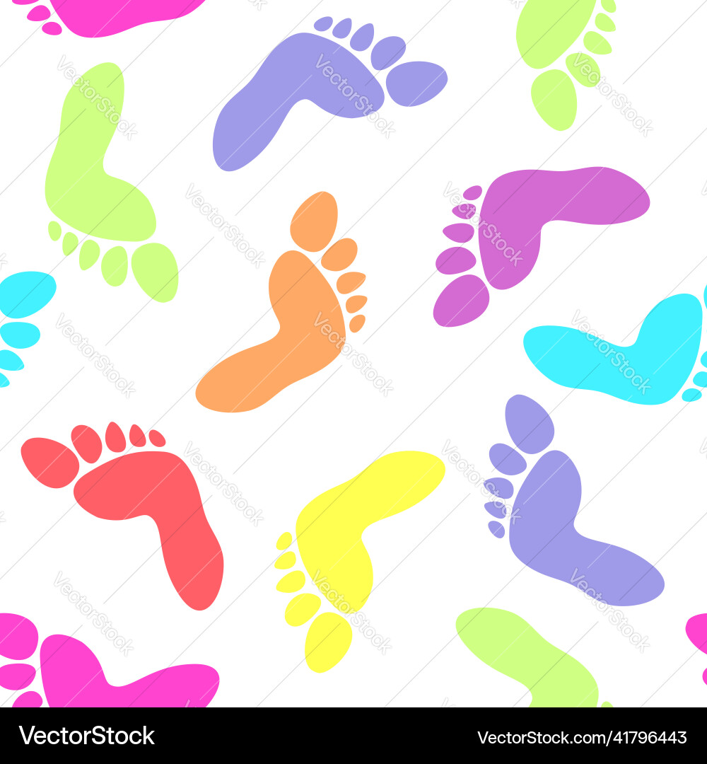 Seamless footprint background Royalty Free Vector Image
