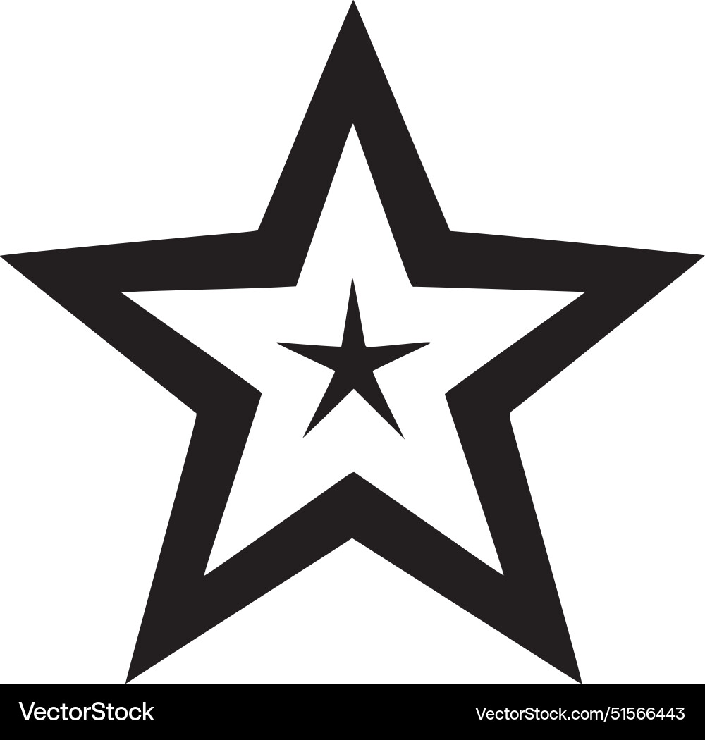 Star - minimalist and flat logo Royalty Free Vector Image