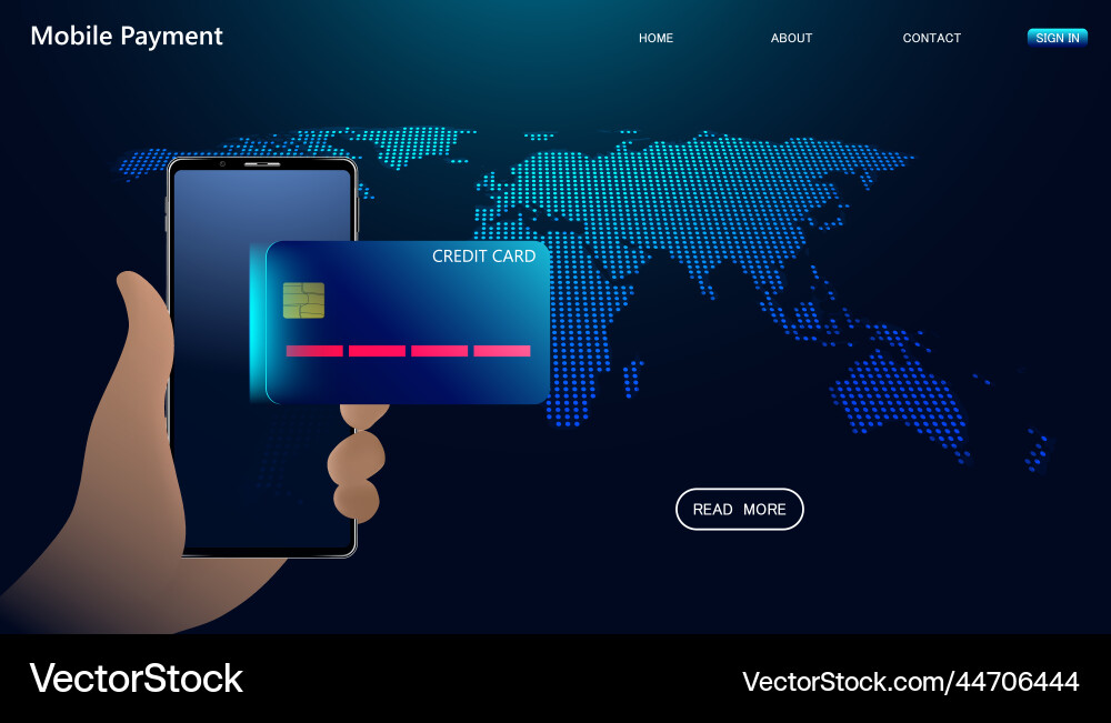Abstract templates world map digital mobile phone Vector Image