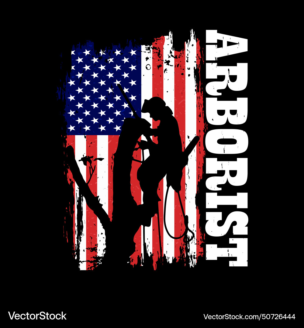 Arborist T-Shirt - Woodworking & Trees Vector Image