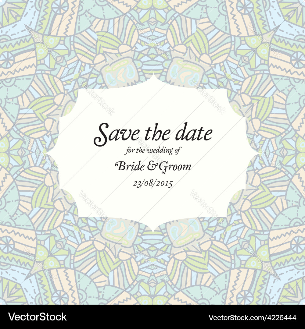 Beautiful abstract wedding invitation Royalty Free Vector