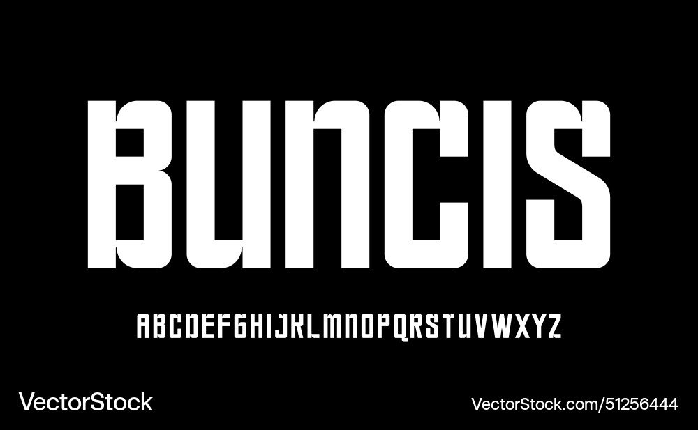 Bold condensed font for poster and headline Vector Image