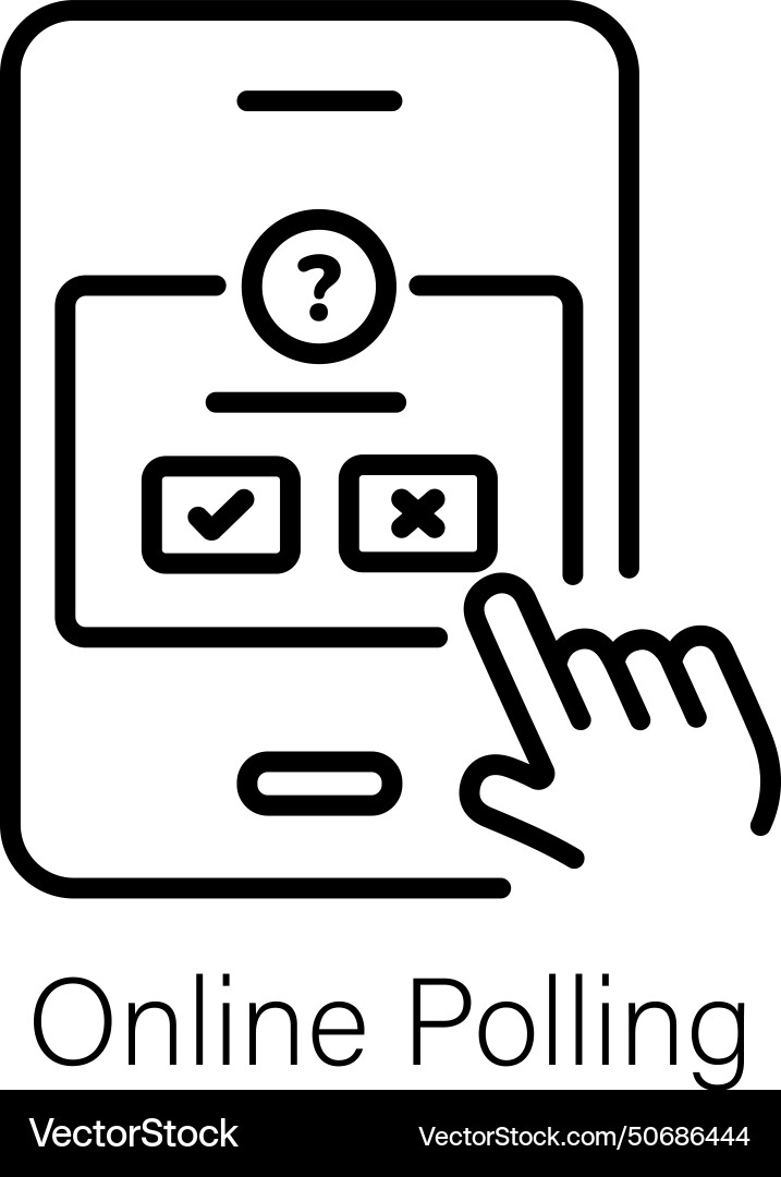 Online polling Royalty Free Vector Image - VectorStock