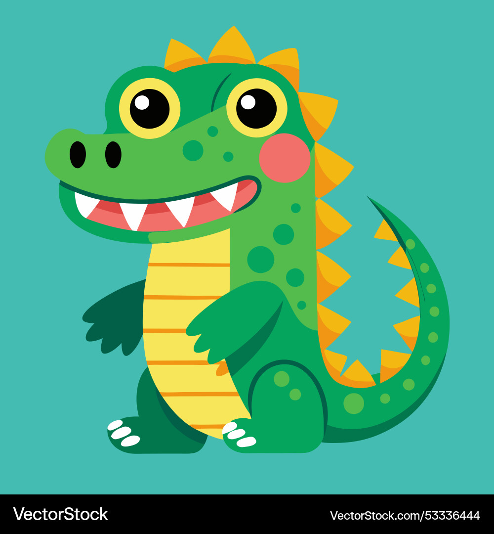 Print alligator art collection featuring Vector Image